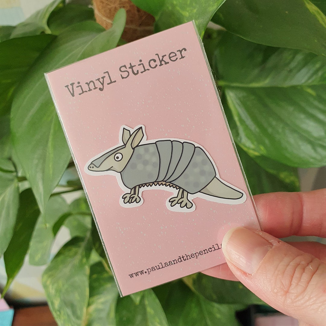 Armadillo Vinyl Sticker - Animal Lover - Zoology - Wildlife - Cute ...