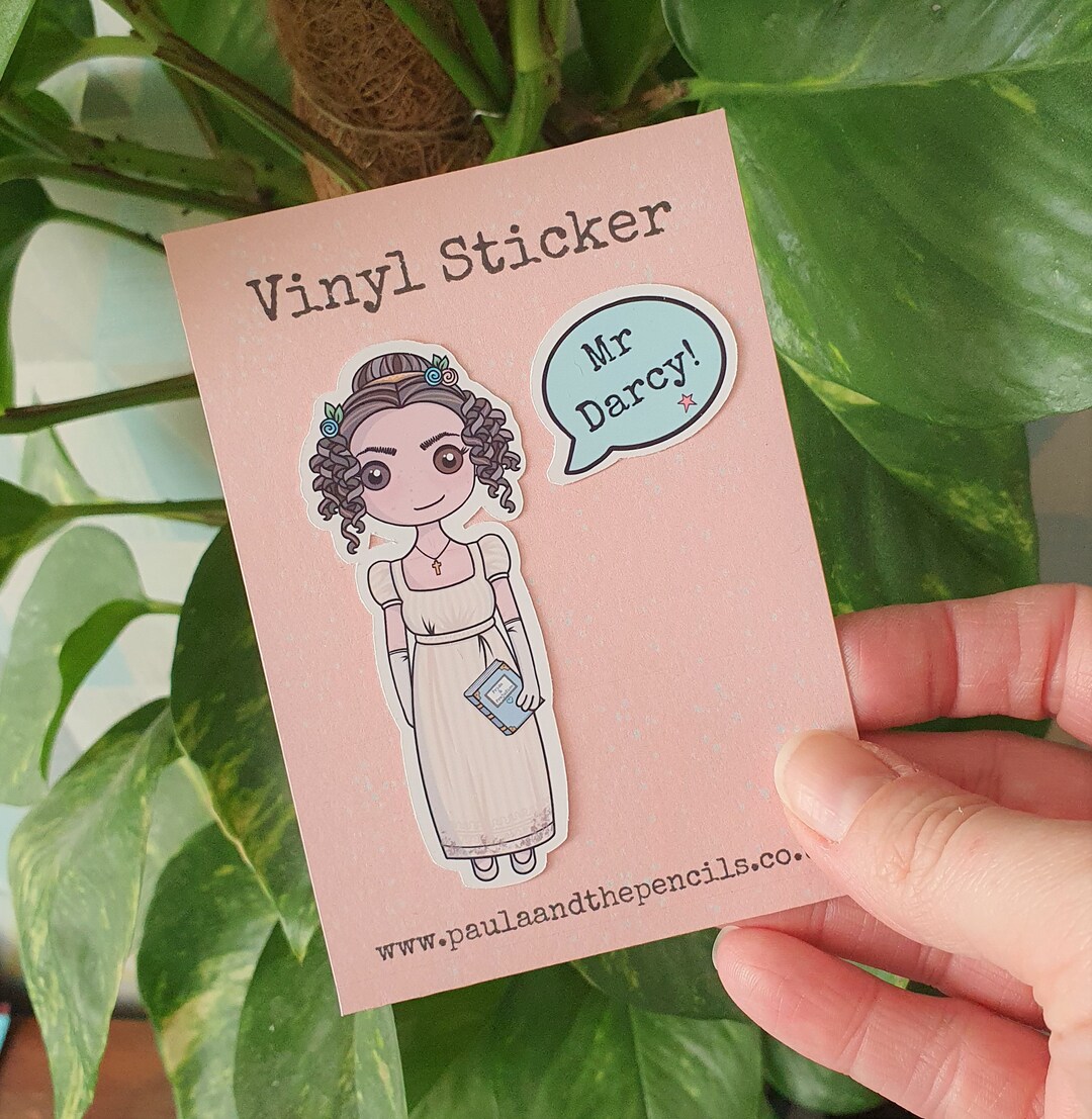 Elizabeth Bennet Vinyl Sticker - Jane Austen - Pride & Prejudice - Mr ...