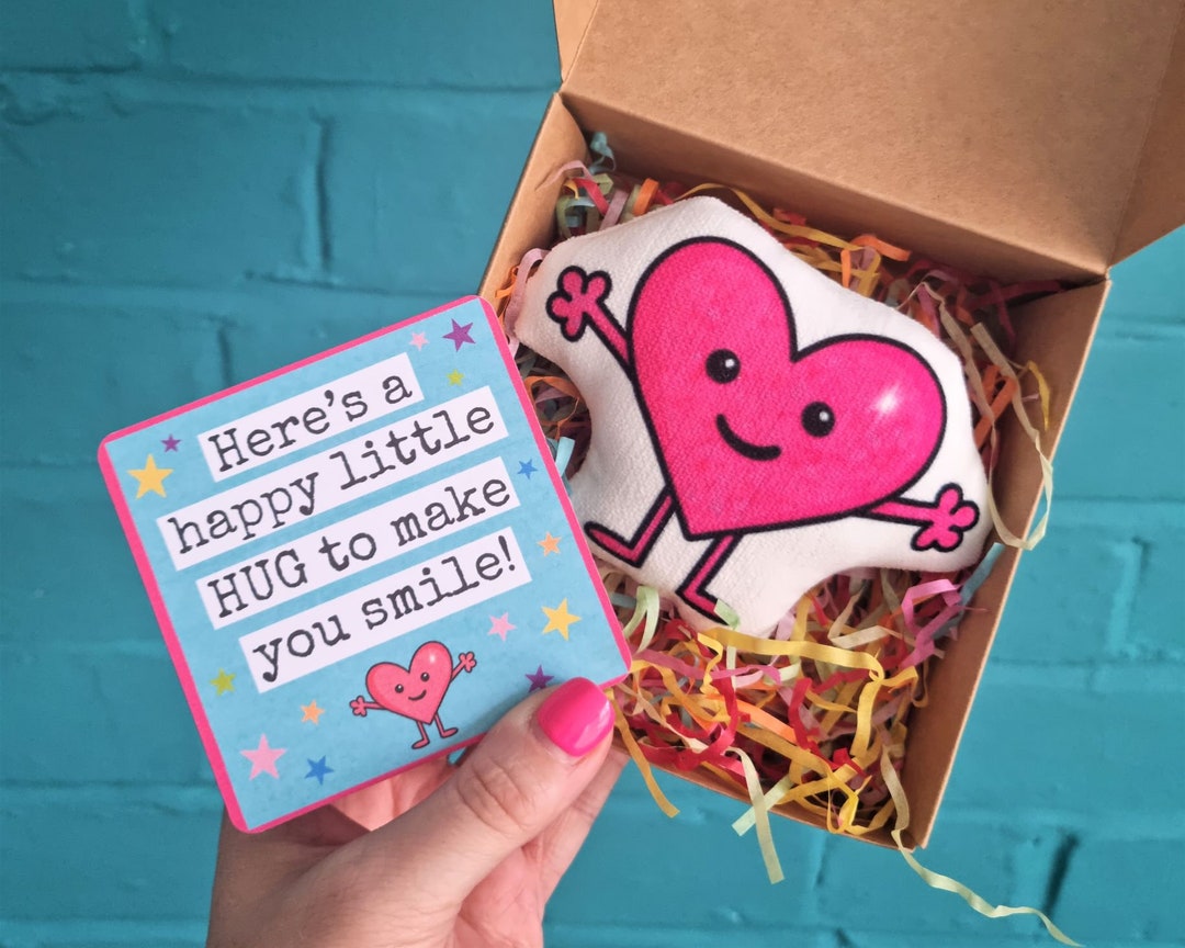Hug in a Box - Love - Friendship Gift - Hug in a Mug - Heart Plush ...