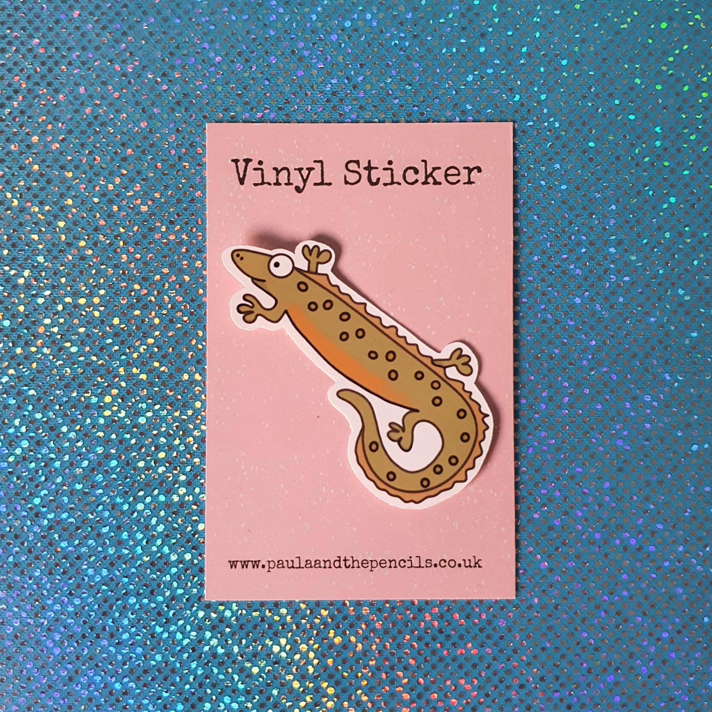 Great Crested Newt Vinyl Sticker - Amphibian Lover - Cute Newt - Gift ...