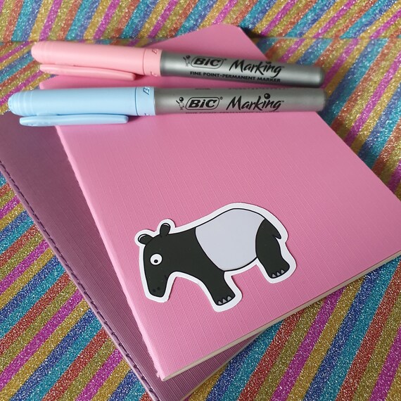 Tapir Vinyl Sticker Animal Lover Zoology Wildlife Cute | Etsy