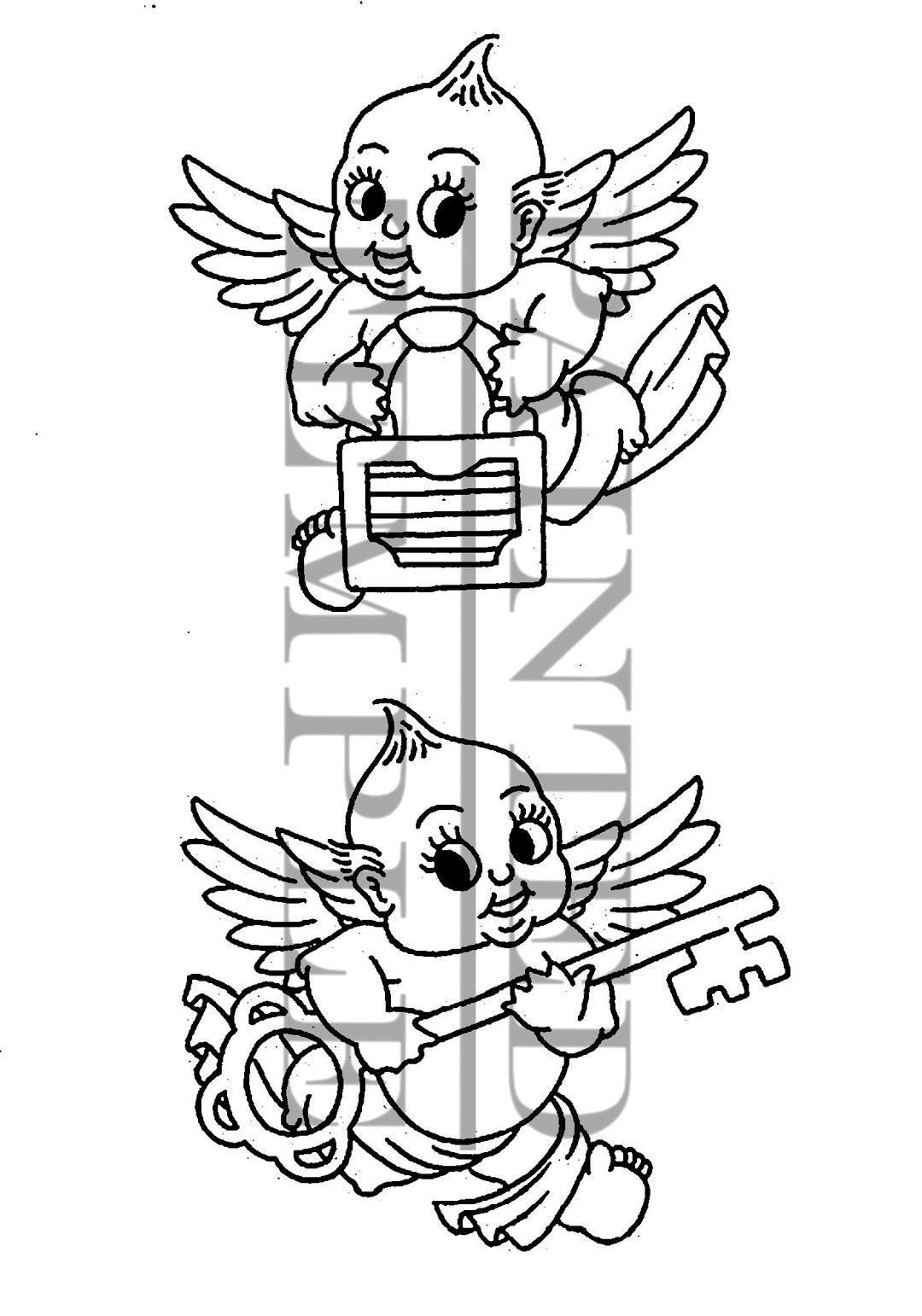 CHERUBS - DIGITAL - Custom Art - Includes 4 File Formats .svg .jpg .pdf ...