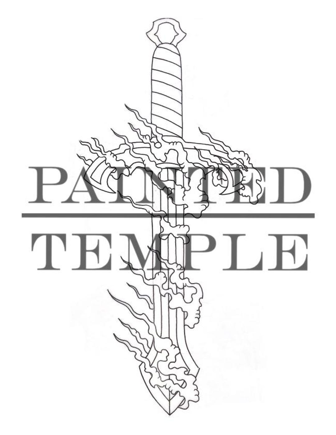 SMOKING SWORD - DIGITAL - Custom Art - Includes 4 File Formats .svg ...