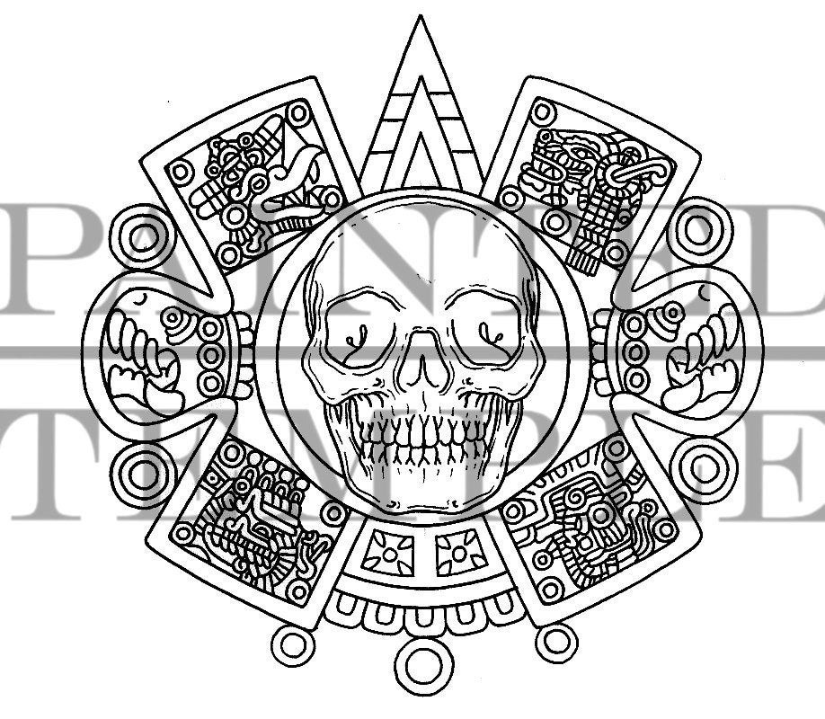 AZTECA- DIGITAL - Custom Art - Inspiration Art - Includes 4 File ...