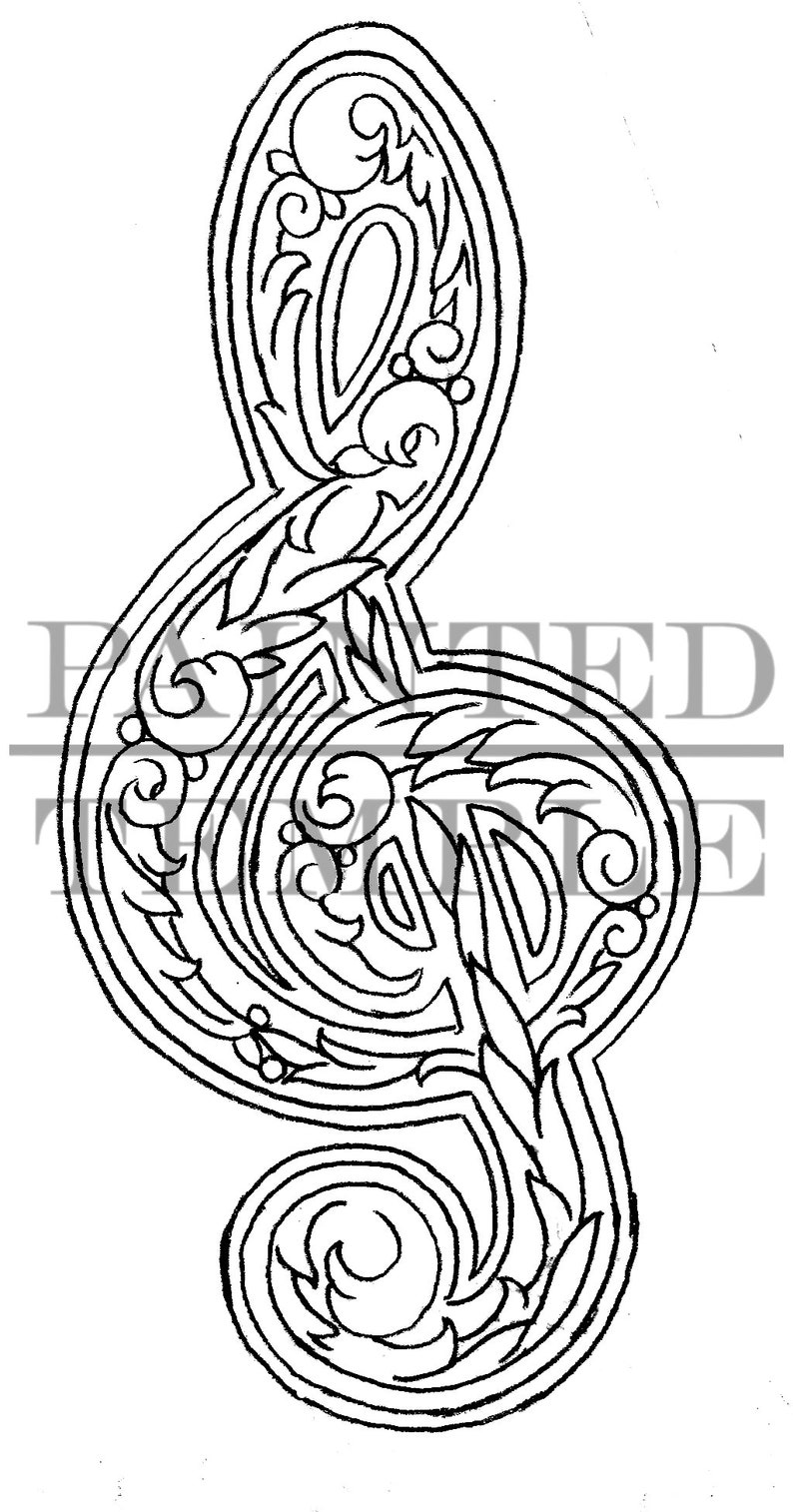 FILIGREE TREBLE- DIGITAL - Custom Art - Music Art - Includes 4 File ...