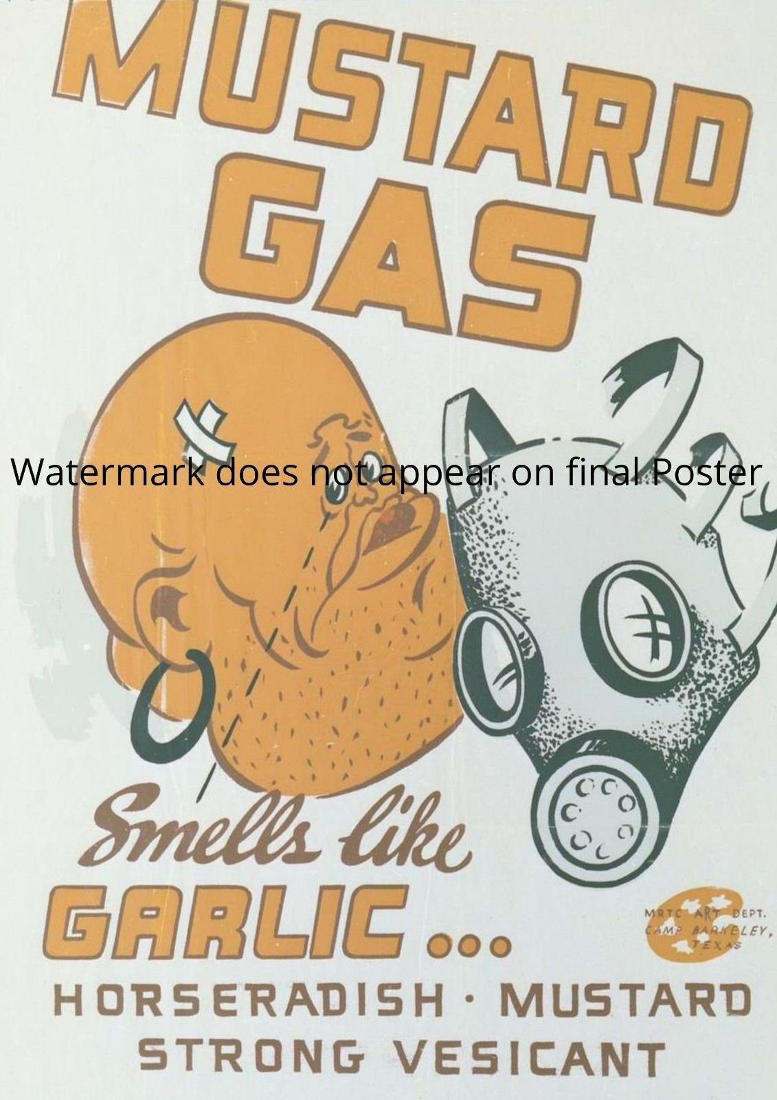 Art & Collectibles WWII Propaganda Print Posters poison gas mask World ...