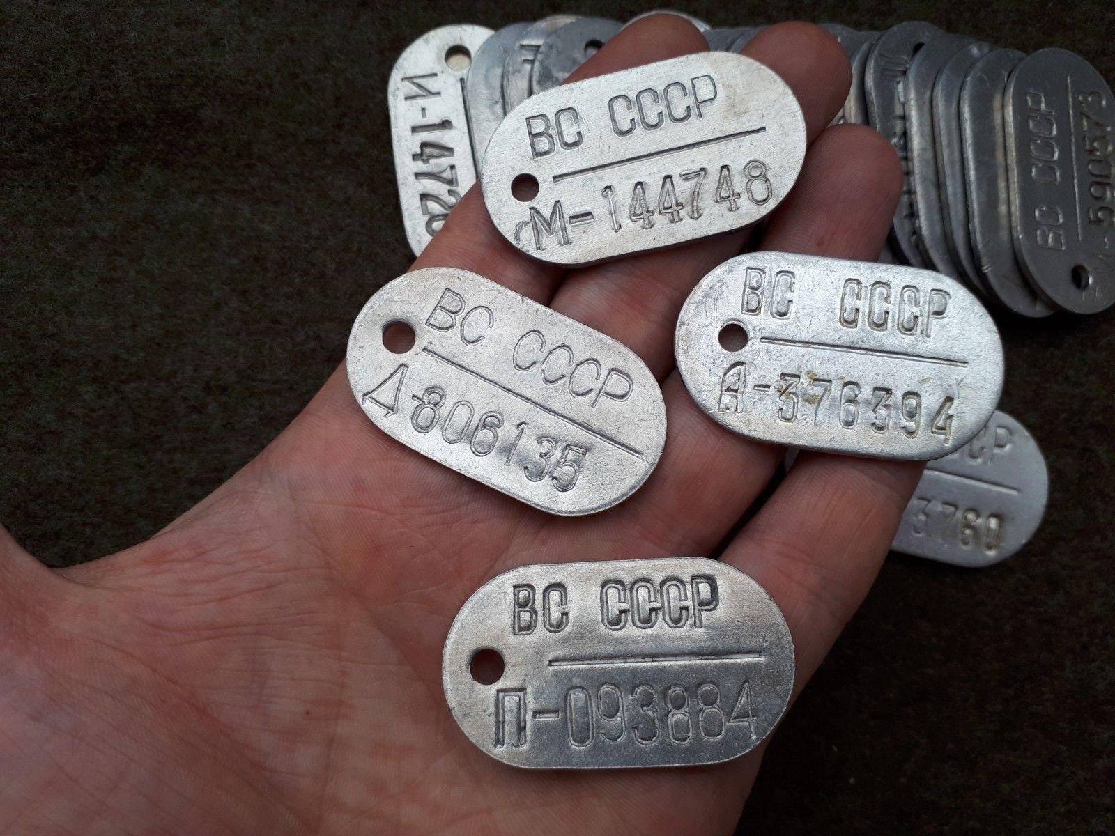 Dog Tag ID Soviet Armed Forces Army Russia USSR Cold War Original ...