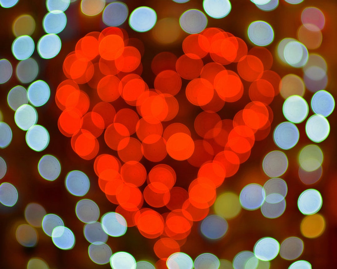 Heart Bokeh Background Bokeh Digital Light Effects Bokeh Lights Glowing ...