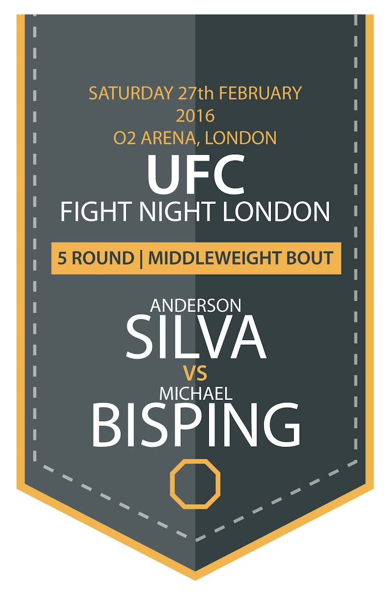 MMA Personalised Infographic Ticket Display - Etsy