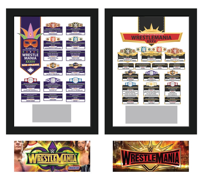 Wrestling Custom Ticket Display - Etsy
