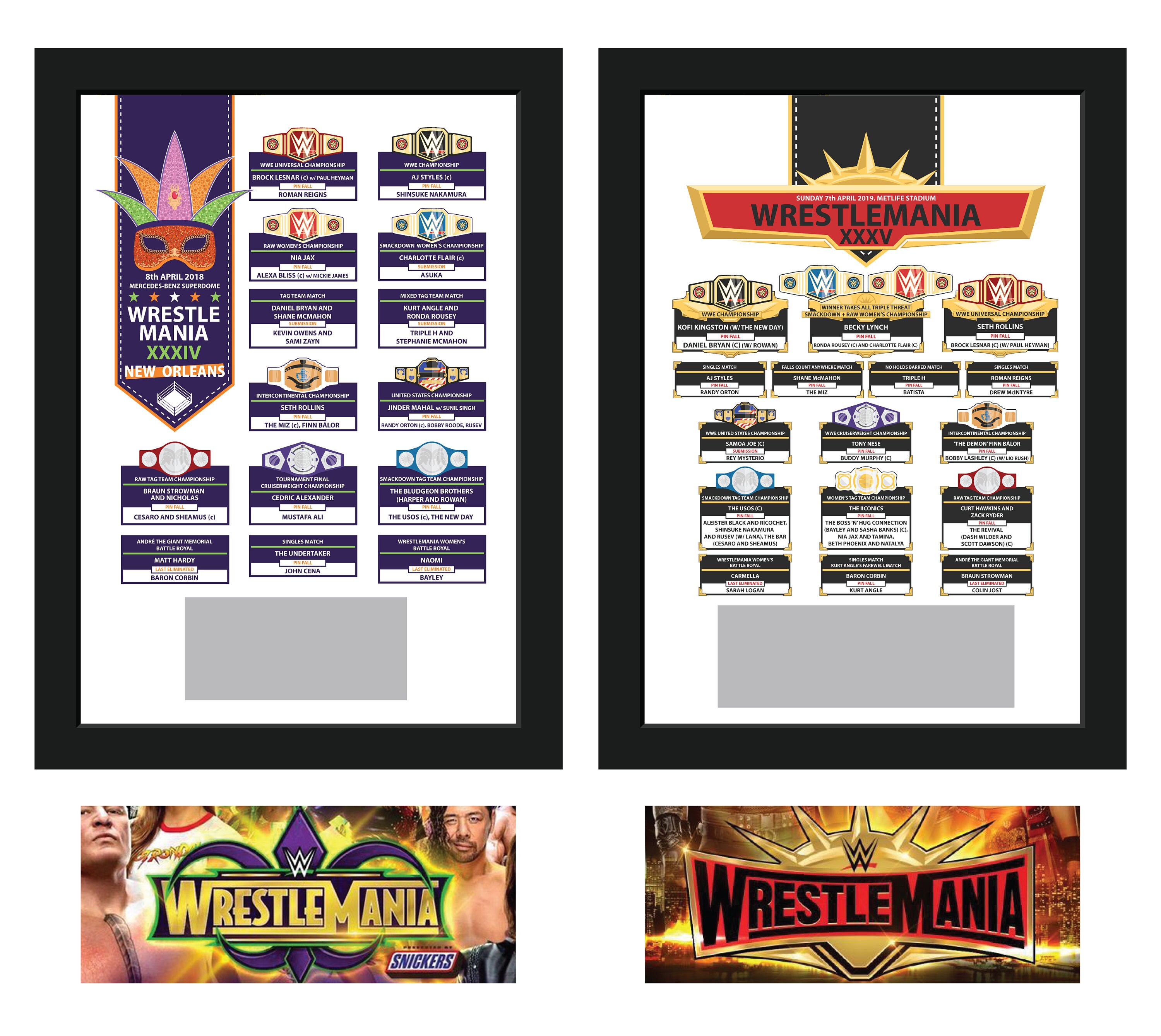 Wrestling Custom Ticket Display - Etsy