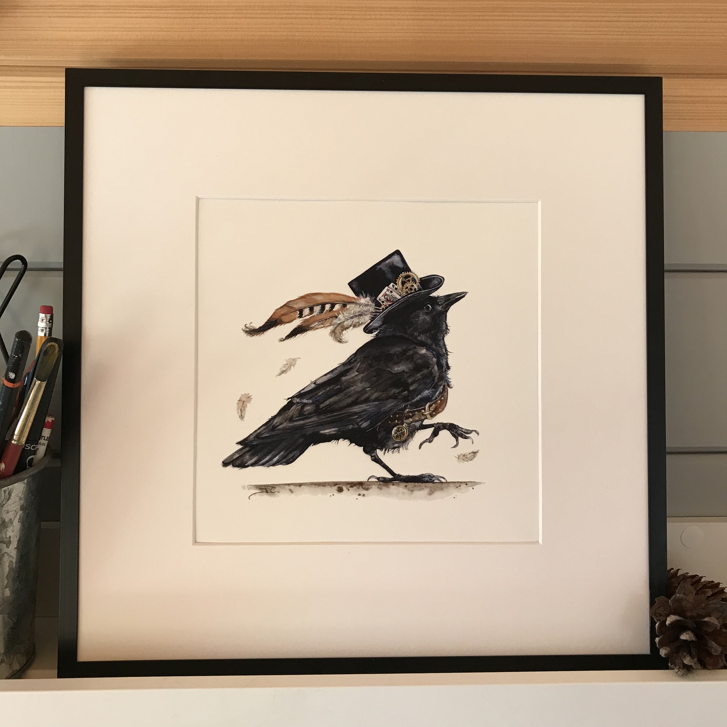 Mr Jack Daw Fine Art Giclée Print Steampunk Art Bird Art - Etsy UK