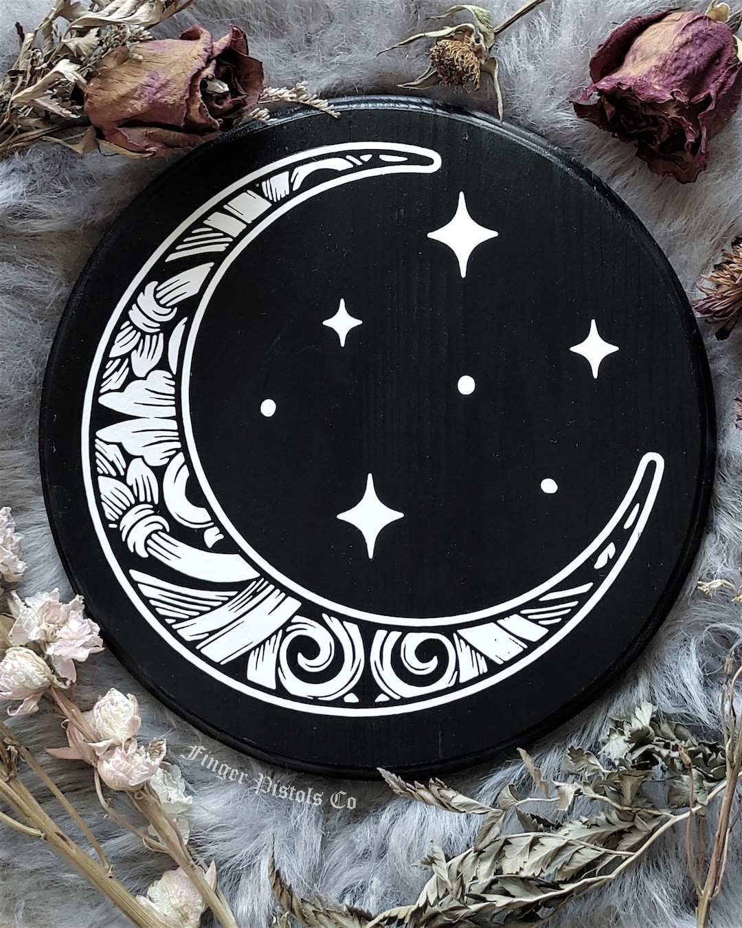 Crescent Moon Wall Decor - Wooden Moon Sign - Celestial Hanging Wall ...