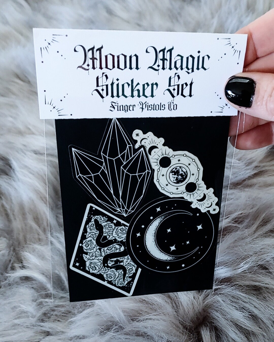 Moon Magic Sticker Pack Moon & Crystals Decals Witchy Aesthetic Sticker ...