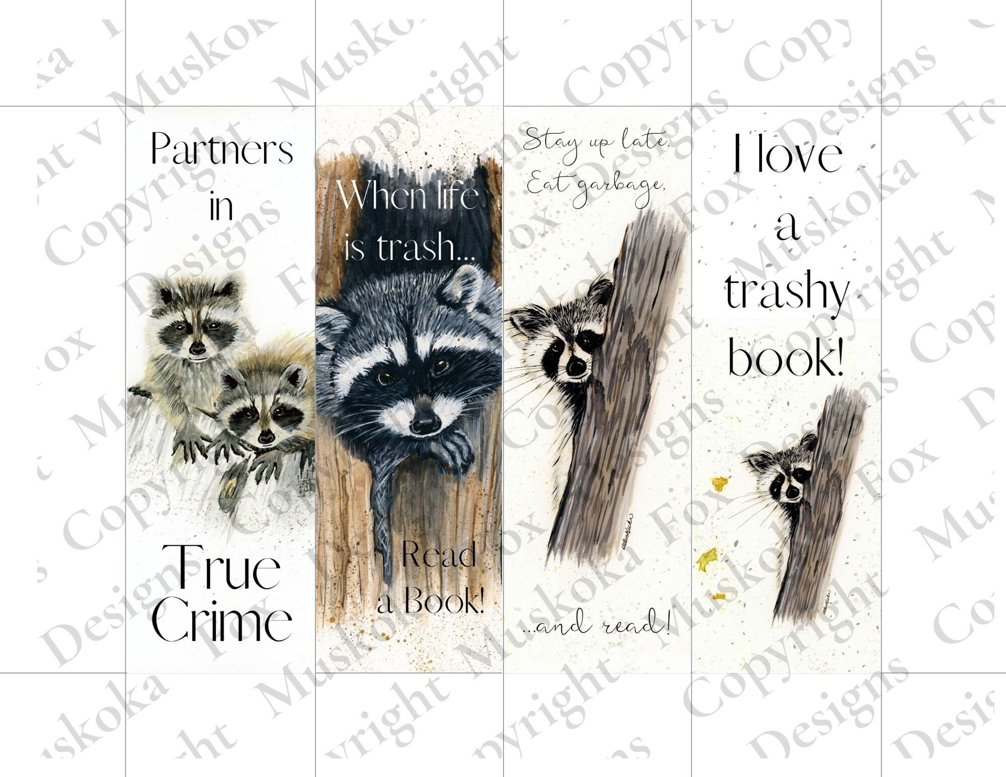 PRINTABLE Bookmarks, Digital Download Bookmarks Bookmarks Watercolor ...