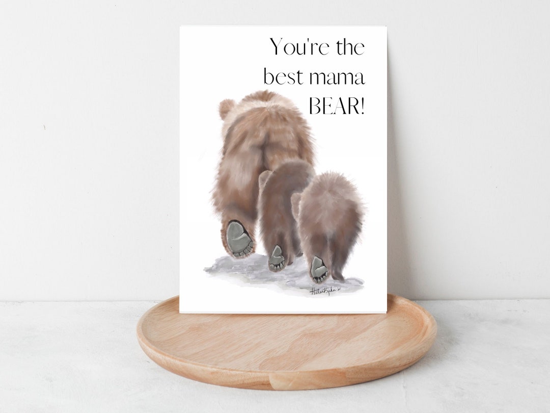 PRINTABLE Bears Greeting Card, Digital Download Card Any Occasion Card ...