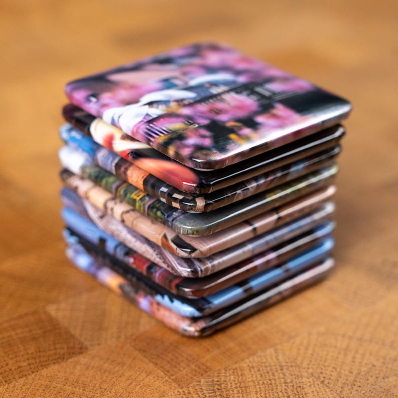 Rounded Square Magnet 2x2" Personalized With Your Photos Fridge Magnet ...