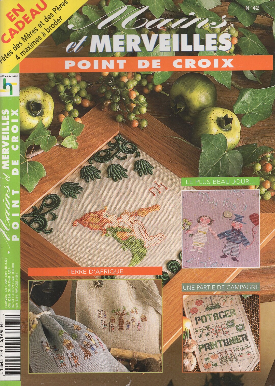 Mains Et Merveilles Magazine N 42 June 2004 Occasion Cross-stitch ...