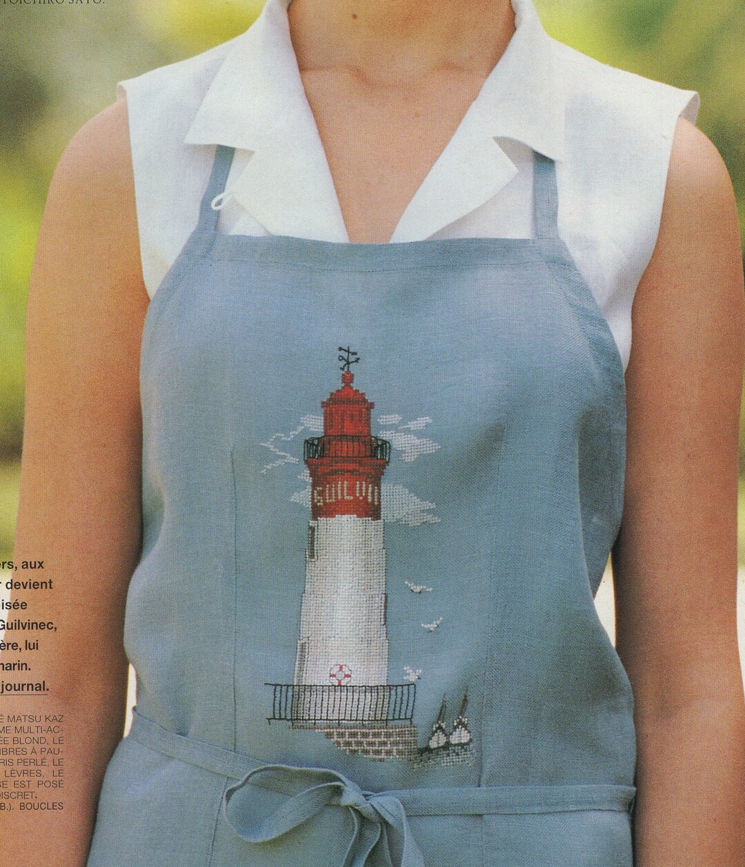 Cross Stitch Pattern brittany Lighthouse Apron, Pattern to Download ...
