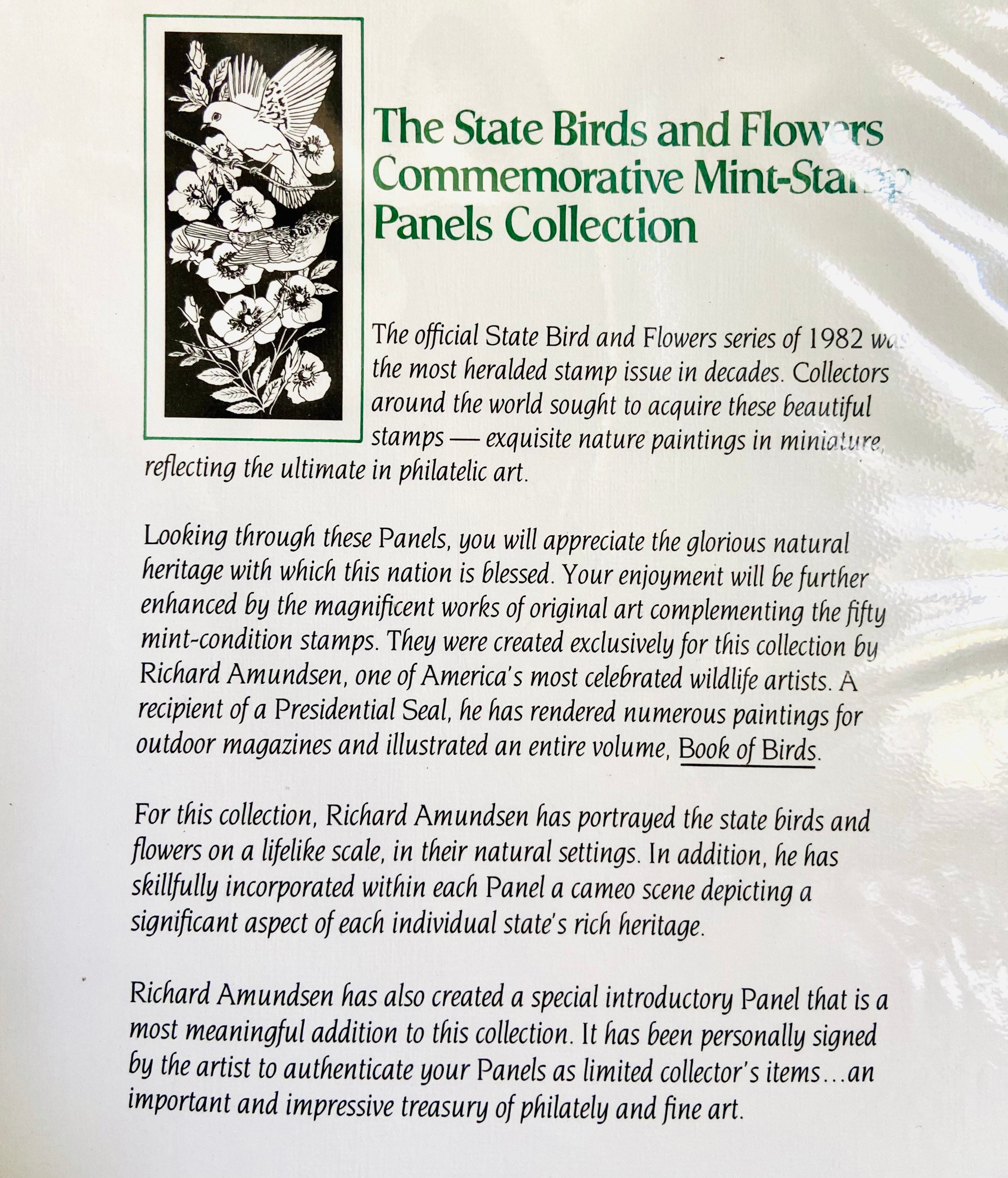 The State Birds & Flowers Commemorative Mini-stamp Panels - Etsy