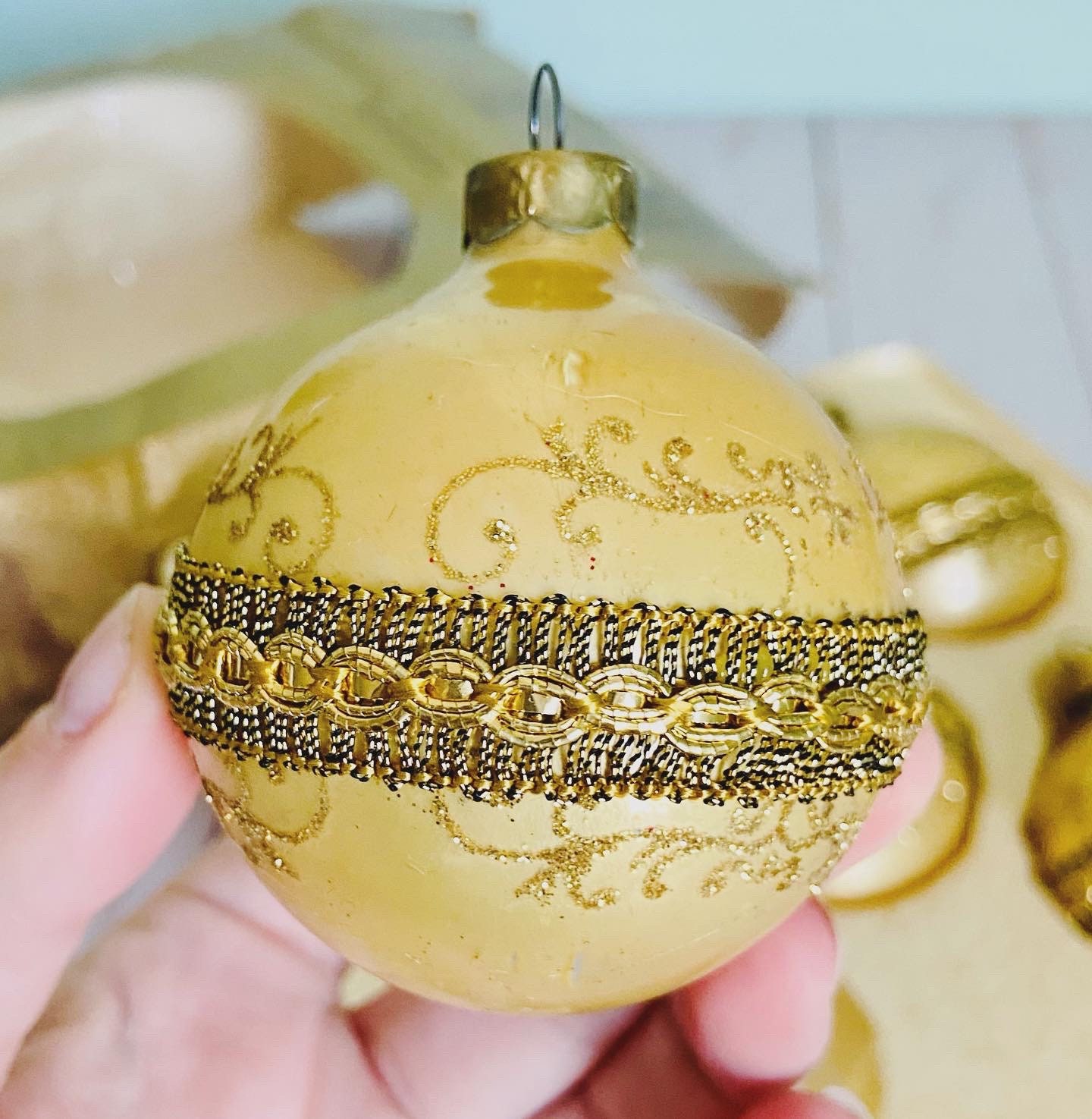 Vintage Rauch Victoria Glass Ball Christmas Ornaments Set - Etsy