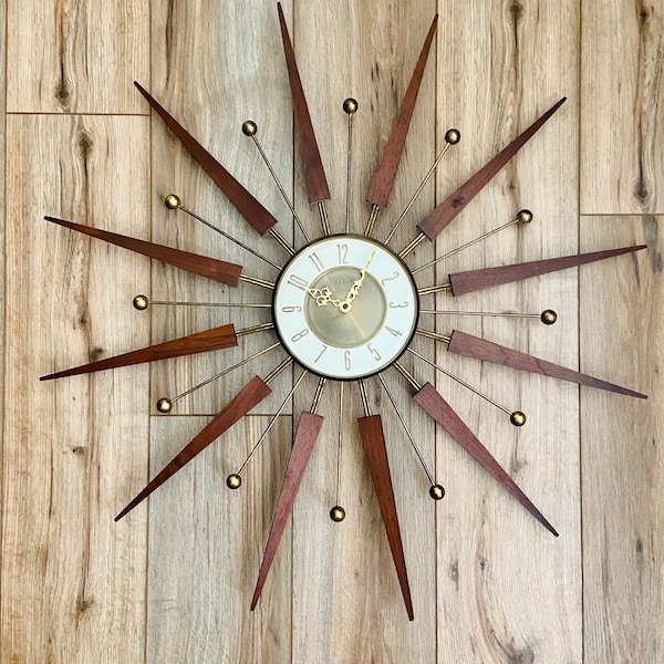 Starburst Clock - Etsy