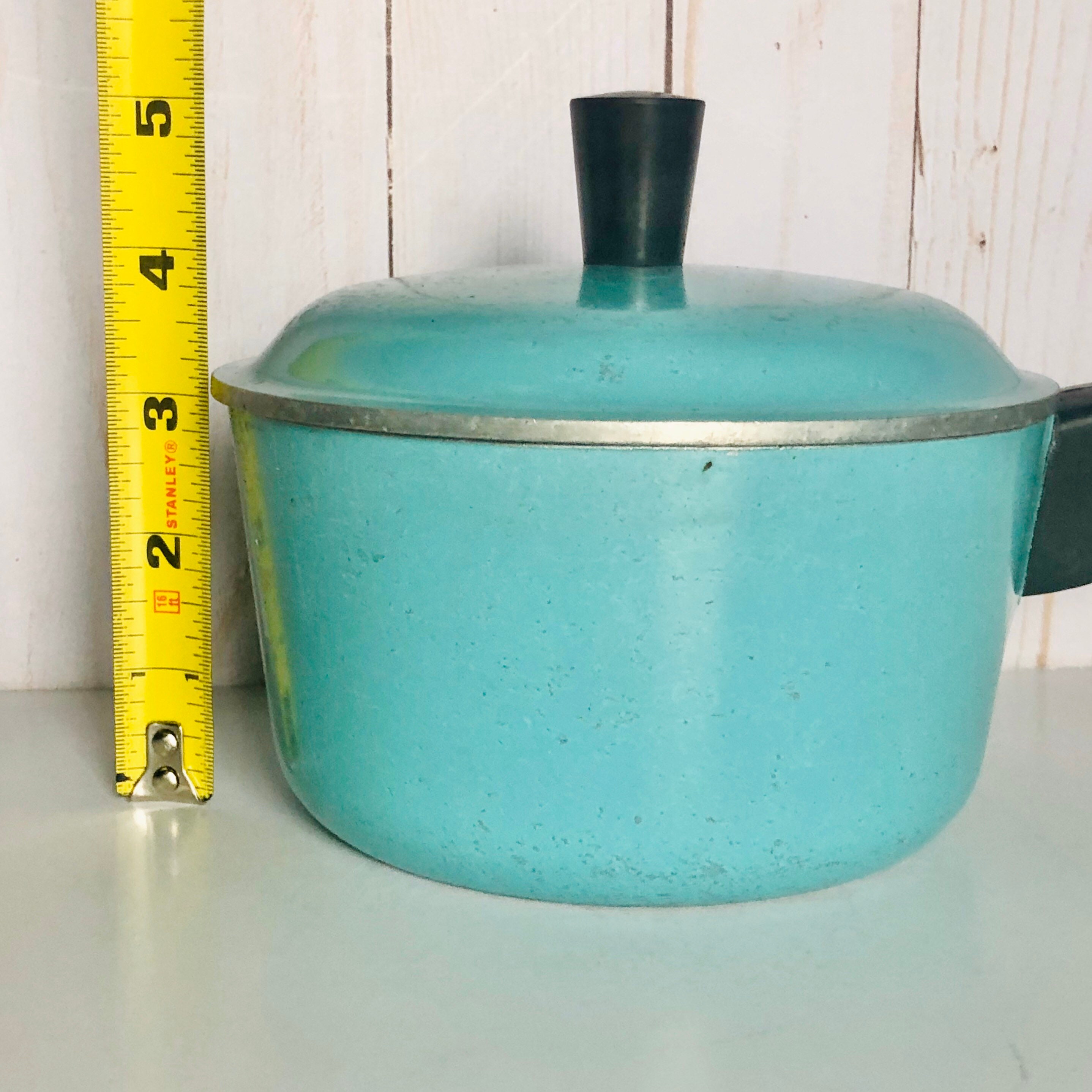 Vintage Club Aluminum Cookware Pot Turquoise W/ Lid 1 Quart | Etsy