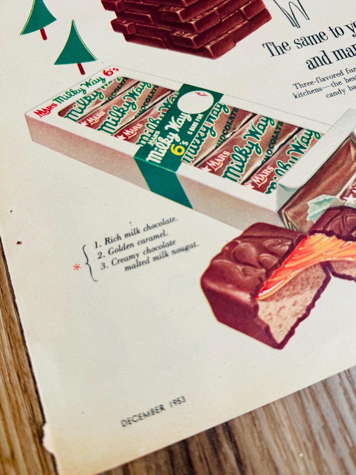 1950’s Milky Way Christmas Ad Reindeer Advertisement - Etsy