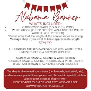 Alabama Banner - Etsy