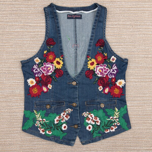 Embroidered Vest - Etsy