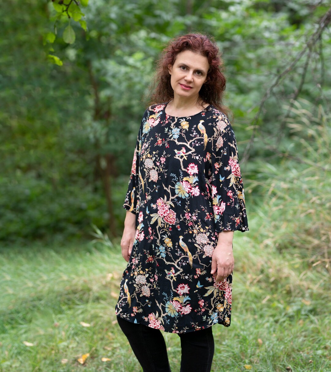 Floral Boho Dress, Hippie Maternity Dress, Floral Tunic - Etsy