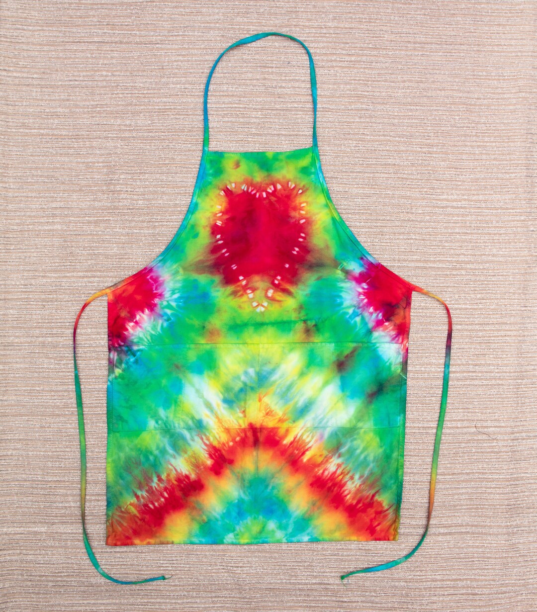 Tie-dye Hippie Apron, Bohemian Apron, Up-cycled OOAK Colorful, Multi ...