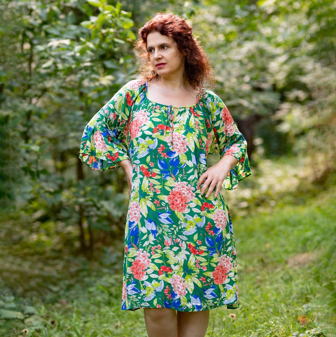 Floral Boho Dress, Hippie Maternity Dress, Floral Tunic - Etsy
