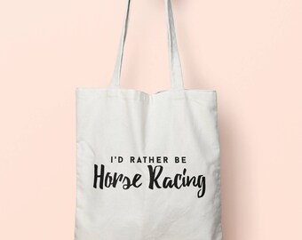 Horse Racing Tote Bag - Etsy