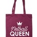 Netball Queen Tote Bag Long Handles TB2067 - Etsy