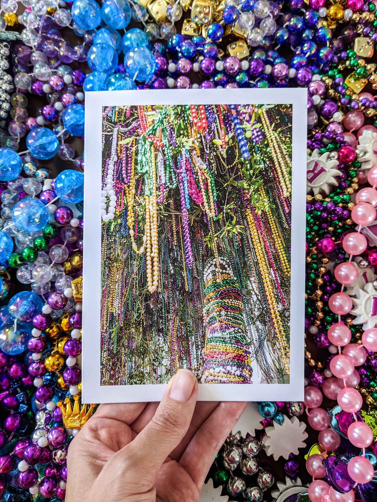New Orleans Mardi Gras Bead Tree Greeting Card Design 23 - Etsy