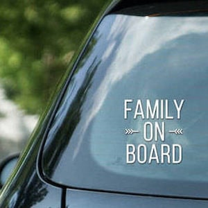 Family on Board - Vinyl on Decal Paper – Car Stickers - Etsy