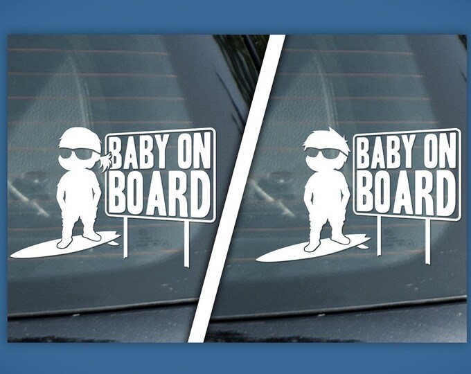 Sticker " Baby on Board " Skateboard Sign, Skater GIRL or Skater BOY ...