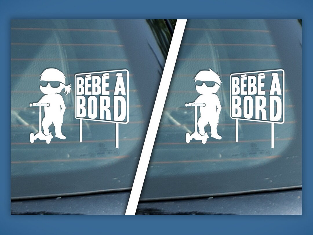 Sticker " Baby on Board " Scootering Sign, Scooter BOY or Scooter GIRL ...