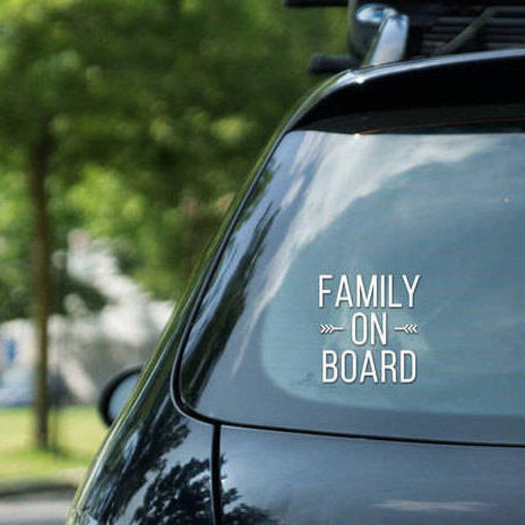 Family on Board - Vinyl on Decal Paper – Car Stickers - Etsy