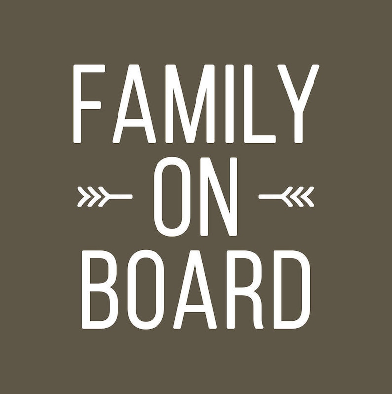 Family on Board - Vinyl on Decal Paper – Car Stickers - Etsy