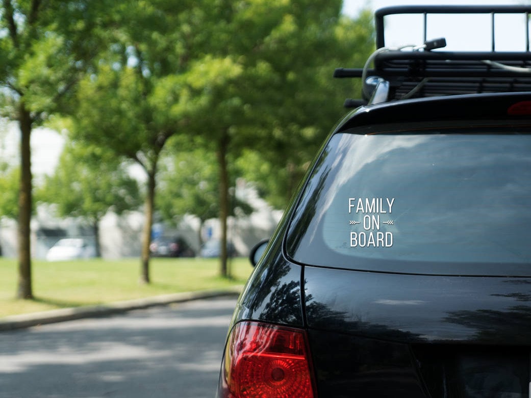 Family on Board - Vinyl on Decal Paper – Car Stickers - Etsy