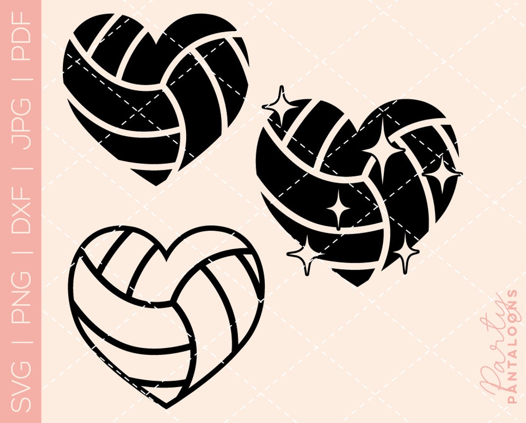 Volleyball Heart Svg, Volleyball Svg, Valentine Heart, Volleyball Mom ...