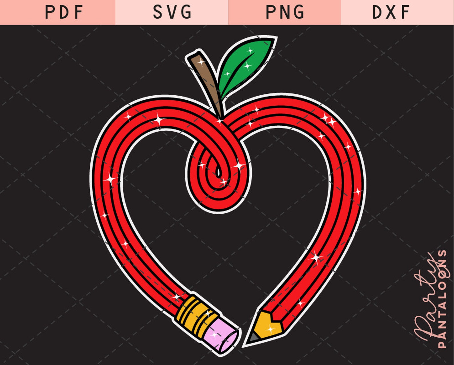Apple Pencil, Pencil Svg, Apple Svg, Teacher Apple Svg, Back to School ...