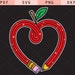 Apple Pencil, Pencil Svg, Apple Svg, Teacher Apple Svg, Back to School ...