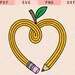 Apple Pencil, Pencil Svg, Apple Svg, Teacher Apple Svg, Back to School ...