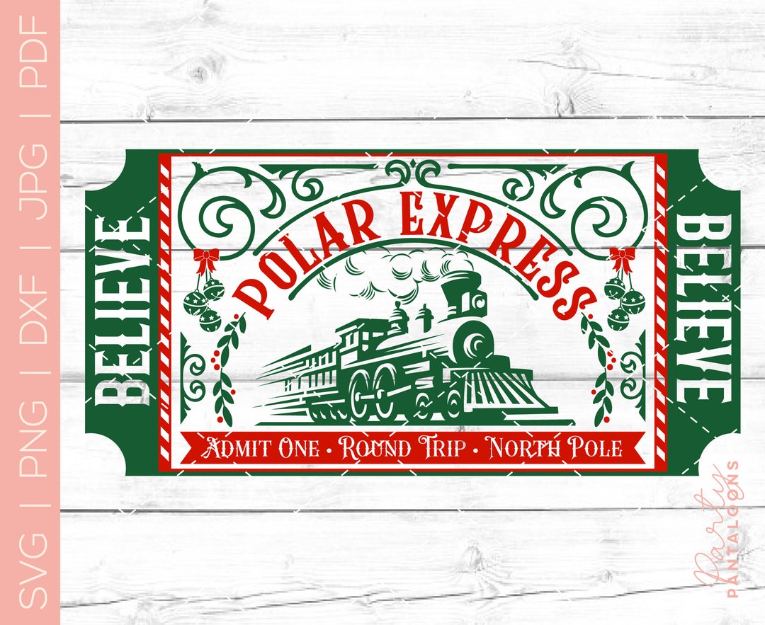 Polar Express Svg Christmas Svg Polar Express Believe Svg - Etsy