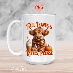 Highland Cow, Highland Cow Png, Pumpkin Spice Png, Highland Cow Shirt ...