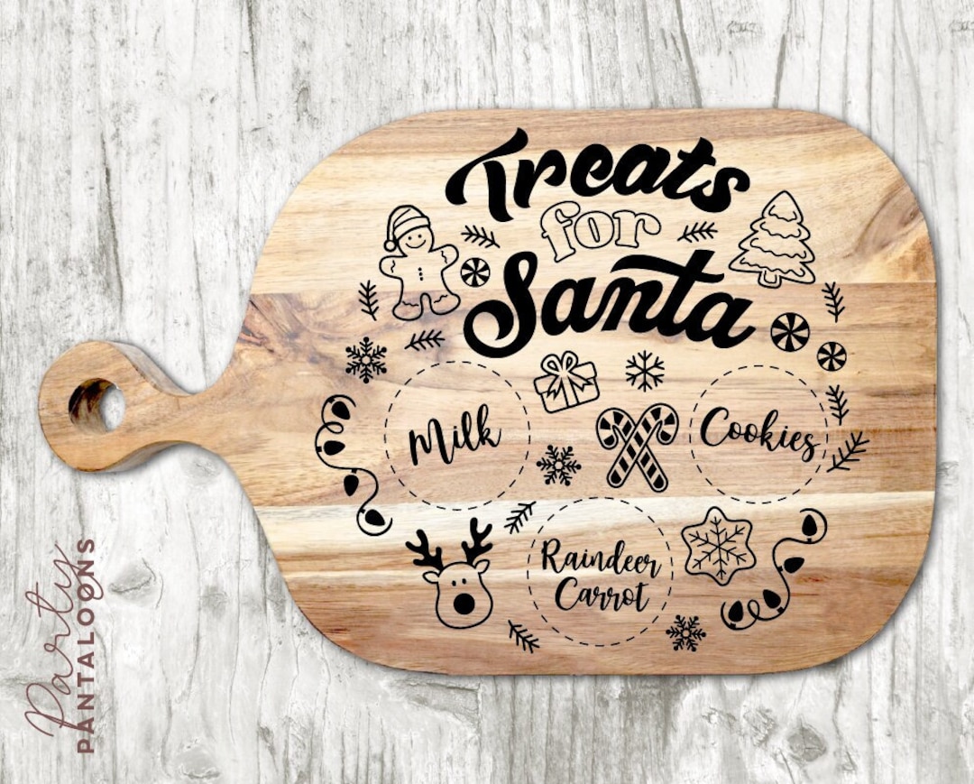 Dear Santa Plate SVG Bundle, Christmas Svg, Santa Tray Svg, Santa ...
