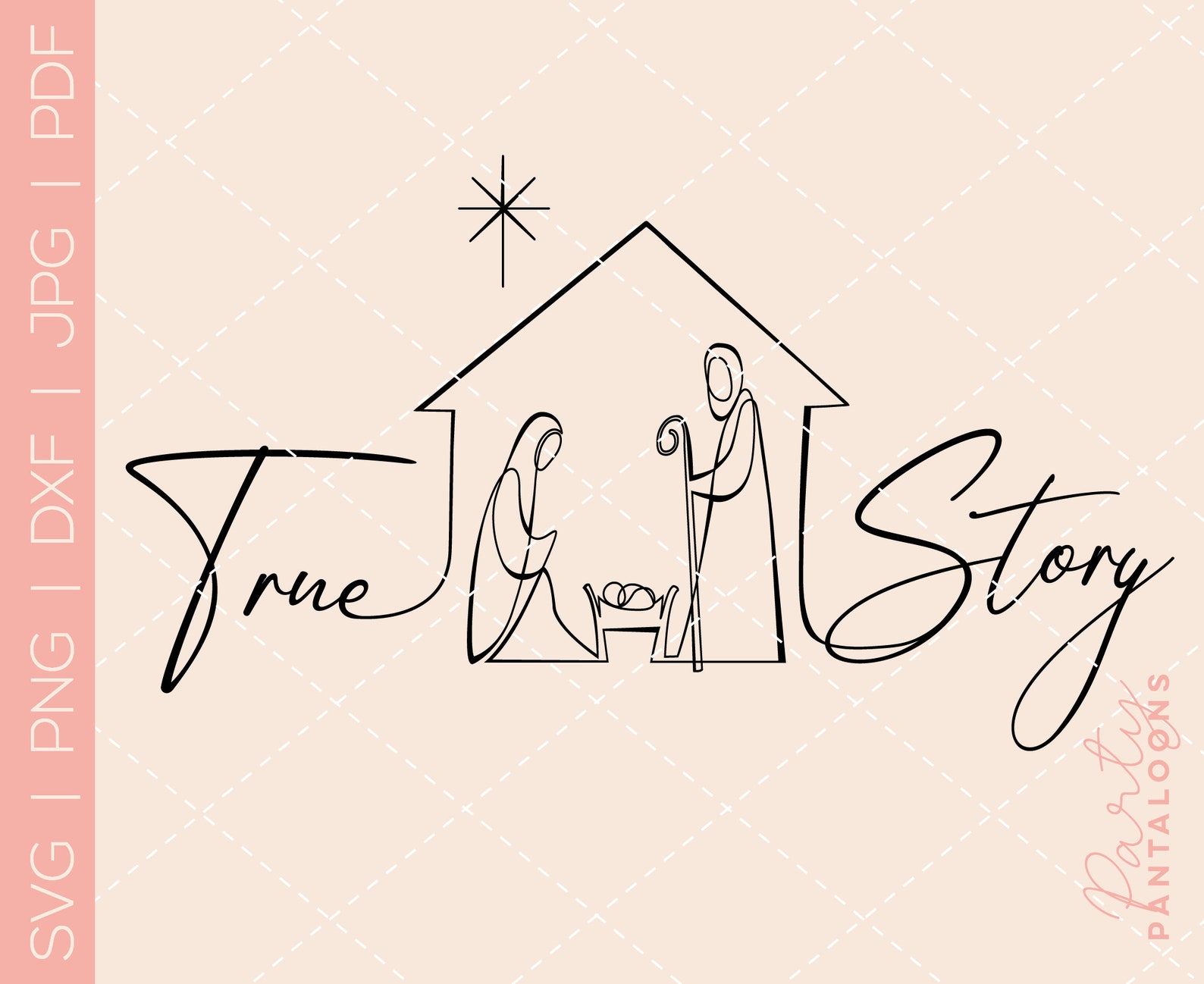 Nativity Scene Svg True Story SVG PNG PDF True Story - Etsy